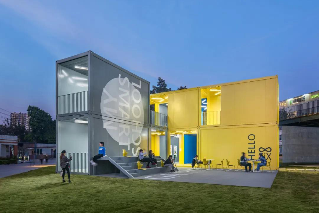 Container building for school - yumisteel